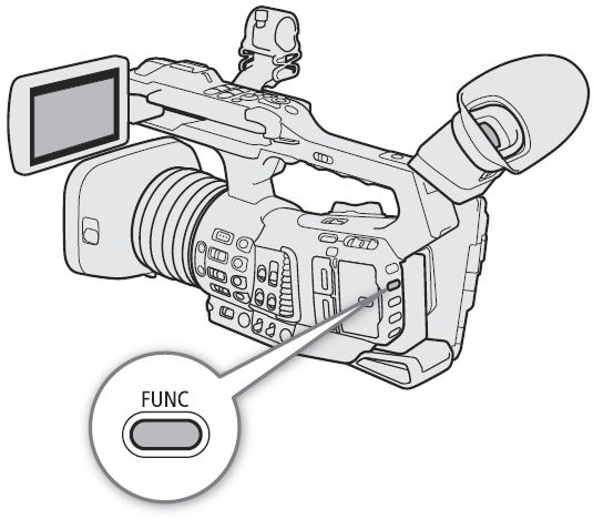 Changing Main Functions with the FUNC Button XF705