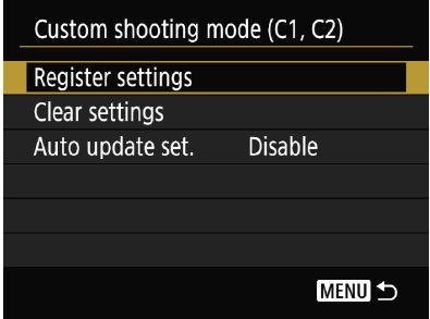 Custom Shooting Modes (C1/C2) SX70 HS
