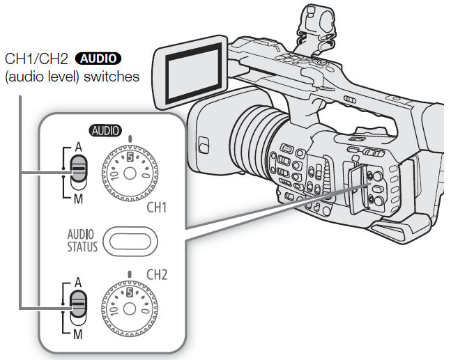 Adjusting the Audio Recording Level XF705