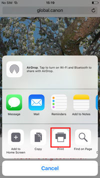 Print Using AirPrint