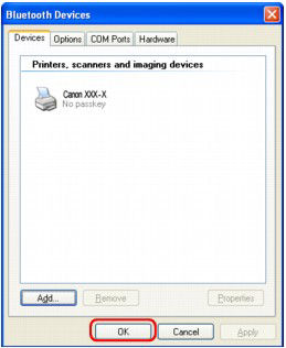 Setting up the printer and computer for printing via Bluetooth - Windows - MX360