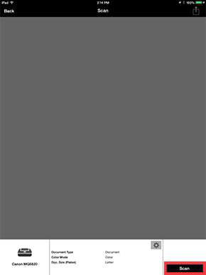 Scan with your printer using the Canon PRINT Inkjet/SELPHY app - iOS