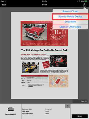 Scan with your printer using the Canon PRINT Inkjet/SELPHY app - iOS