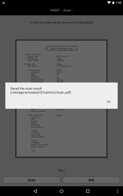 Scanning with Canon PRINT Inkjet/SELPHY (Android)