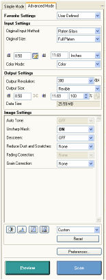 ScanGear MF-Advanced Mode Settings-ICMF 4150