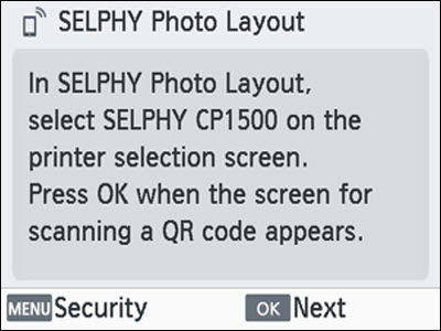 Use SELPHY Photo Layout - CP1500
