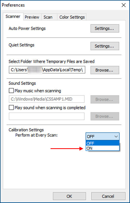 Calibrate the Scanner from a Windows PC - MG7720