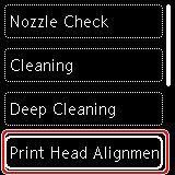 Automatic Print Head Alignment From the Operation Panel - PIXMA TR150