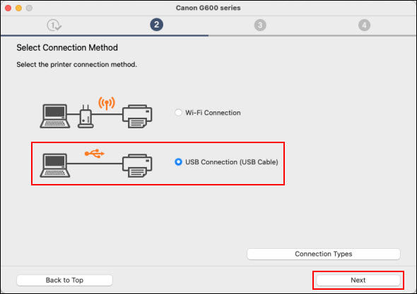 PIXMA G620 USB Setup - macOS