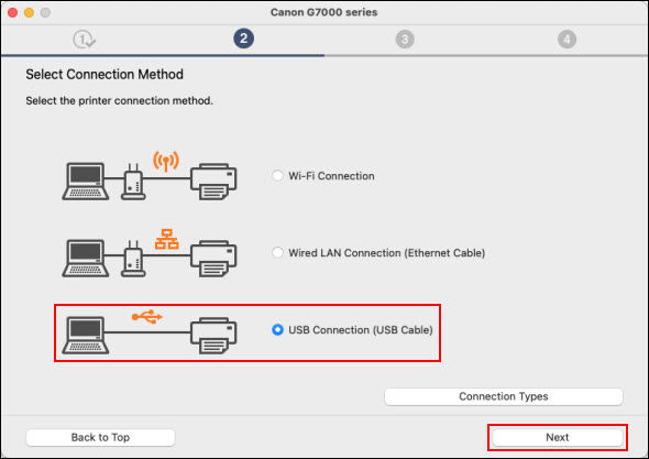 PIXMA G7020 USB Setup - Mac OS