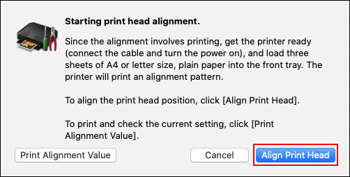 Align the Print Head Manually from a Mac - MX432 / MX439