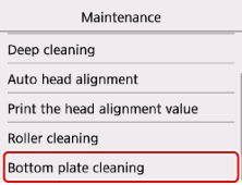 Cleaning the Bottom Plate from the Operation Panel - TS5120