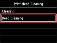 Cleaning the Print Head Deeply from the Operation Panel - PRO-200