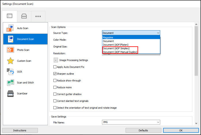 Scan a Legal-Sized Document - G7020