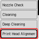 Align the Print Head from the Operation Panel - G3270