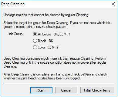 Cleaning the Print Head from a Windows PC - G7020