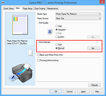 Specifying Color Correction (Windows)