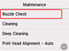 Print and Examine the Nozzle Check Pattern - GX2020