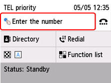 Send a Fax by Entering the Fax / Telephone Number - GX4020