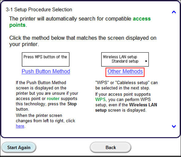 Cableless Setup from a Windows PC - MX472 / MX479