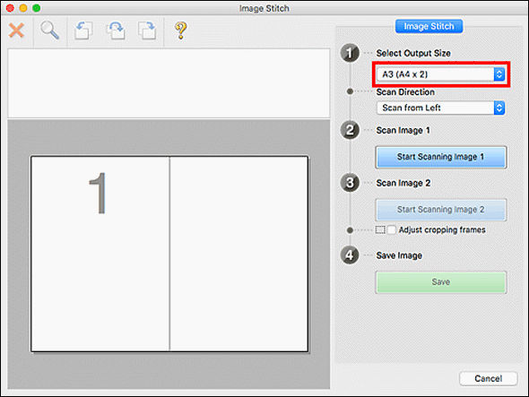 IJ Scan Utility Lite (macOS) - Scanning Originals Larger than the ...