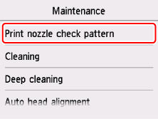 Printing the Nozzle Check Pattern - TS6120