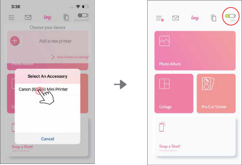 Pair a Mobile Device with the Printer - IVY 2 Mini Photo Printer