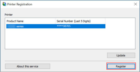 Registering or Canceling the Printer with the Auto Replenishment Service