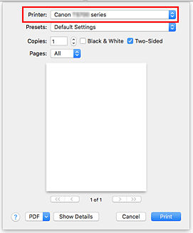 Printing from a Mac - TS702