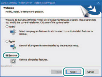 Install / Uninstall the Printer Driver and Software - MK3000
