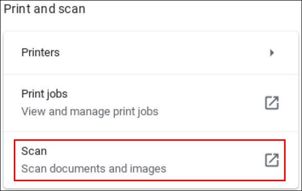 Scan into a Chromebook