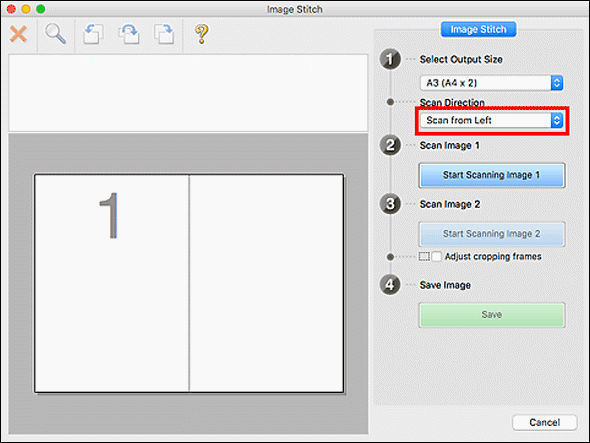 IJ Scan Utility Lite (macOS) - Scanning Originals Larger than the ...