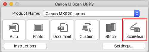 Calibrate the Scanner from a Mac - MX922