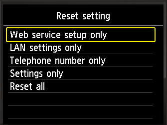 Reset Settings - MX922