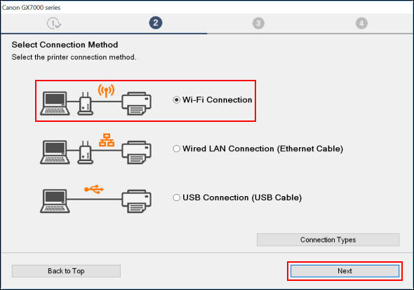 MAXIFY GX7020 Wireless Setup Using a USB Cable - Windows