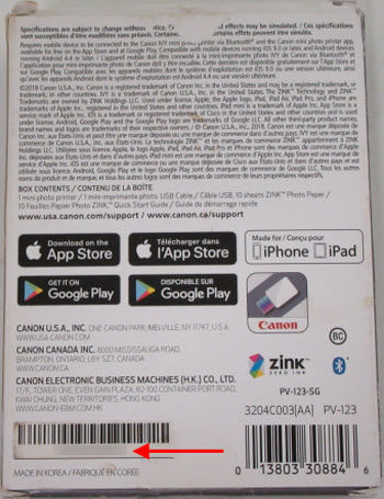 Where is the Serial Number for my IVY Mini Photo Printer?