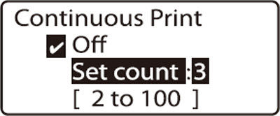 Printing a Specific Page Multiple Times (Continuous Print) - Mk2600