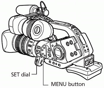 Using the menus and settings on a XL2 camcorder
