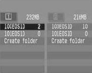How to select the folder and memory card that the EOS 1D Mark II, EOS ...