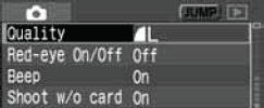 How to adjust the image recording quality settings on the EOS 5D.