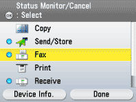 Checking/Printing the Fax Log (MF8450/MF9100 Series)