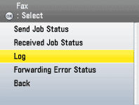 Checking/Printing the Fax Log (MF8450/MF9100 Series)