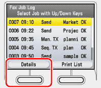 Checking/Printing the Fax Log (MF8450/MF9100 Series)