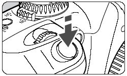 How to operate the 2 step shutter button on the EOS Digital Rebel XTi.