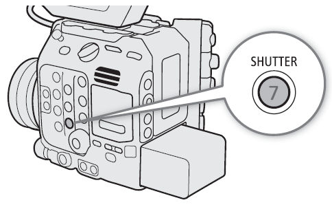 Available shutter speeds on the EOS C500 Mark II