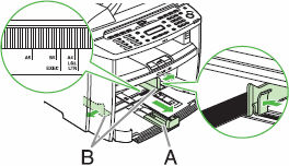 Load paper correctly. Then press when using the paper cassette-ICMF 4270