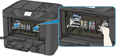 Support Code 1300 Appears (Paper Jammed Inside the Front Cover) - MB5420