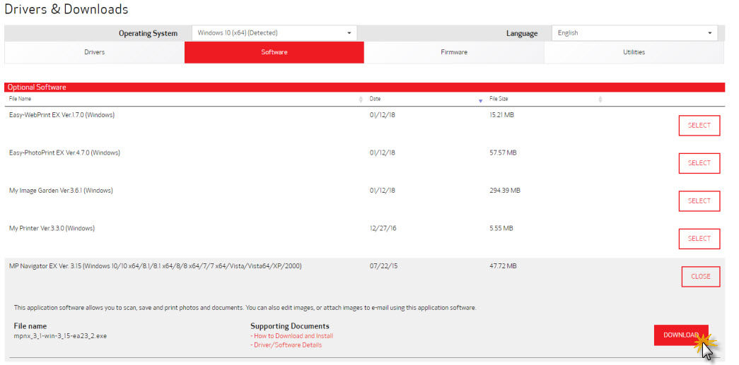 Uninstall and Reinstall MP Navigator EX - PIXMA MG, MP, MX Series