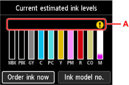 Checking Ink Status on the LCD - PRO-300