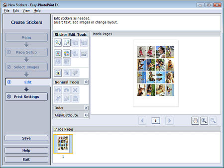 Printing Stickers in Easy-PhotoPrint EX (Windows)